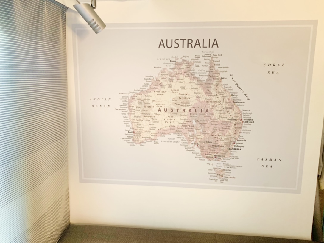 Stick on adhesive road map of Australia for caravans review | Let's go Mum